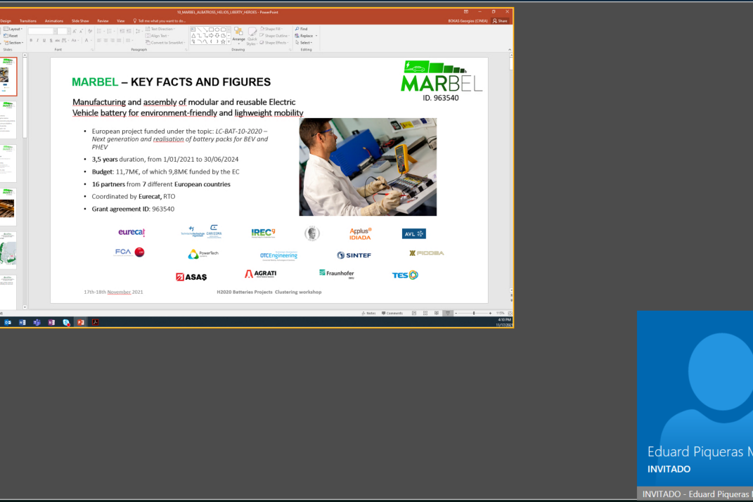Eurecat presents MARBEL project during the EARPA Online Forum - Marbel Project